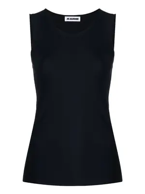 JIL SANDER Sleeveless Tank Top - Black