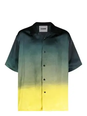 JIL SANDER Gradient-effect Short-sleeve Shirt - Green