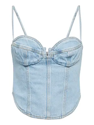 Magda Butrym Denim Bustier - Blue