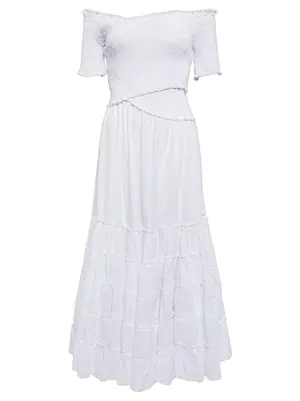 Poupette St Barth Soledad Midi Dress - White