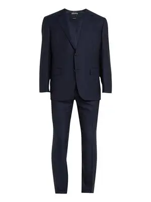 Zegna 15milmil15 Micro-check Wool Suit - Navy Solid