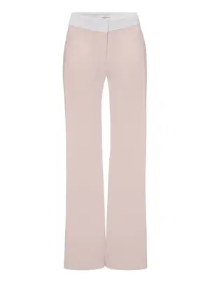 Victoria Beckham Side-panel Wide Leg Trousers - Pink