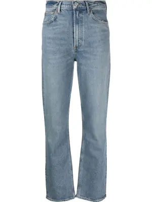 AGOLDE High-rise Straight-leg Jeans - Blue