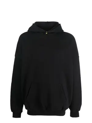 Fear Of God Pouch-pocket Cotton Hoodie - Black