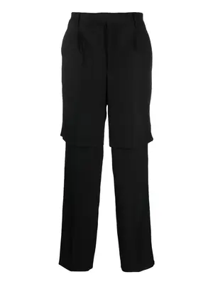 VTMNTS Straight-leg Virgin Wool-blend Trousers - Black