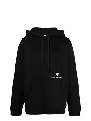 OAMC Logo Print Drawstring Hoodie - Black