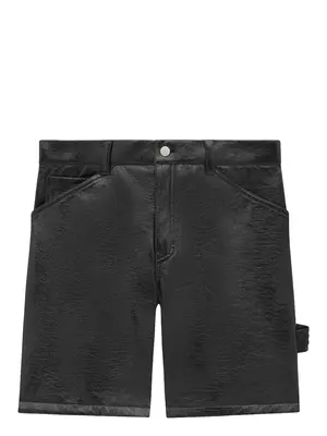 COURREGES Vinyl Bermuda Shorts - Black