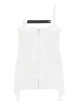 COURREGES Strap-detail Suspenders Mini Dress - White