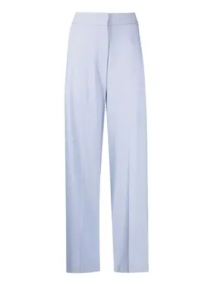 Khaite High-waisted Wide-leg Trousers - Purple