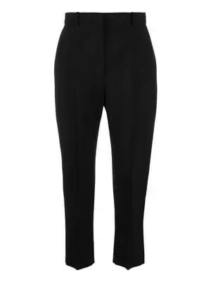 Alexander McQueen Cropped Straight-leg Trousers - Black