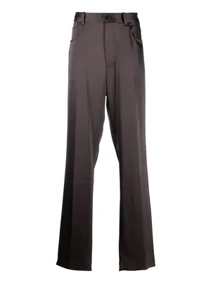 Nanushka Mid-rise Straight-leg Trousers - Brown