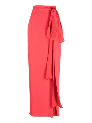 Bernadette Bruce Tie-waist Maxi Skirt - Red