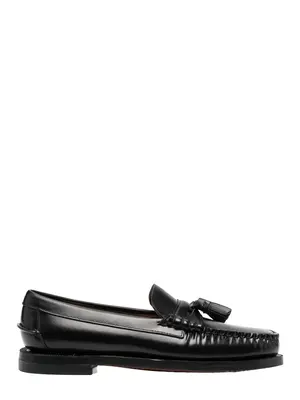 SEBAGO Leather Tassel Loafers - Black