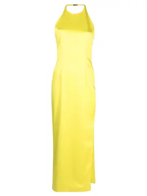 Gcds Halterneck Long Dress - Yellow