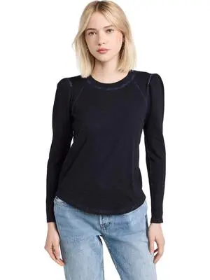 Veronica Beard Mason Baseball Tee - Navy