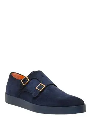 Santoni Monk Strap Sneaker - Blue