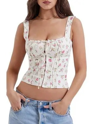 HOUSE OF CB HOUSE OF CB Chicca Square Neck Corset Top