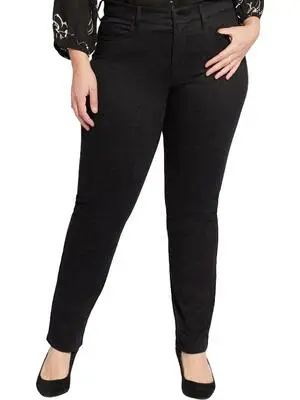 NYDJ Marilyn Straight Leg Jeans - Black