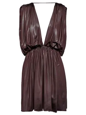 Rick Owens Pleated Minidress - Purple
