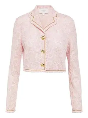 Giambattista Valli Cropped Lace Jacket - Pink