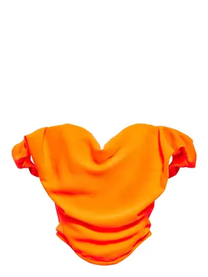 VIVIENNE WESTWOOD Sunday Off-shoulder Crêpe Corset Top - Orange