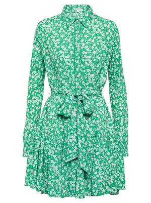 Poupette St Barth Kimi Printed Shirt Dress - Green