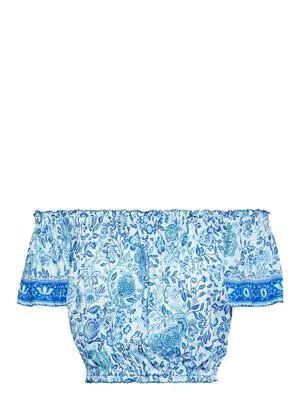 Poupette St Barth Camila Printed Top - Blue