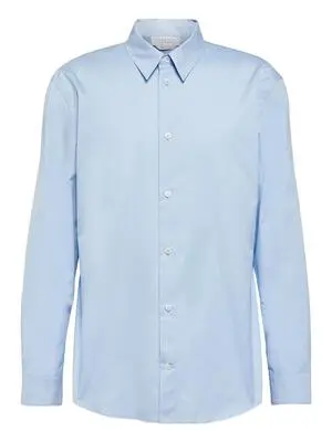 Gabriela Hearst Quevedo Cotton Poplin Shirt - Blue