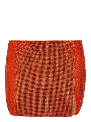 Giuseppe Di Morabito Embellished Miniskirt - Orange