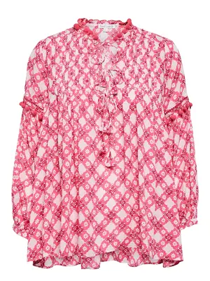 Poupette St Barth Clara Printed Blouse - Pink