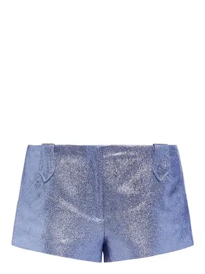TOM FORD Iridescent Sablé Shorts - Purple