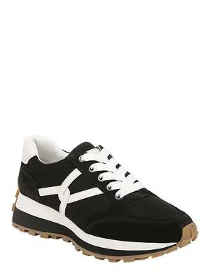 Veronica Beard Valentina Low Top Sneakers Black/white