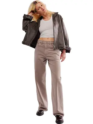 Denimist Teri Wide-Leg Jeans Brown