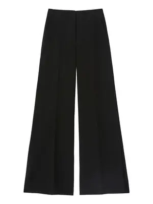 Lafayette 148 New York Crepe Wide-leg Ankle Pants - Black