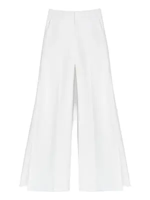 Lafayette 148 New York Crepe Wide-leg Ankle Pants - Cloud