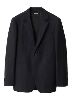 Burberry Wool Tailored Jacket - Navy