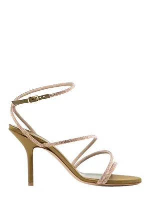 MARIA LUCA 95mm Crystal-embellished Sandals - Gold