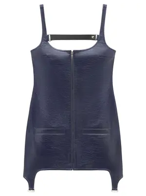 COURREGES Cut-out Zip-up Dress - Blue