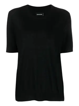 Zadig&Voltaire Ida Recycled Cashmere T-shirt - Black