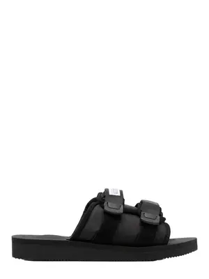 Suicoke Logo-patch Touch-strap Slides - Black