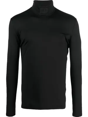 VTMNTS Logo-patch Roll-neck Jumper - Black
