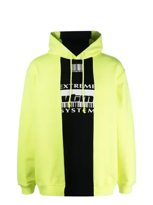 VTMNTS Logo-print Cotton Hoodie - Yellow