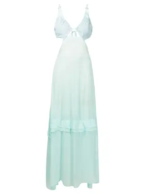 AMIR SLAMA Cut-out Maxi Dress - Blue