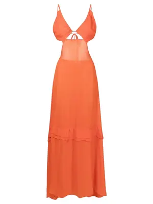 AMIR SLAMA Cut-out Maxi Dress - Orange