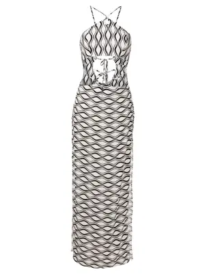 AMIR SLAMA Cut-out Maxi Dress - White