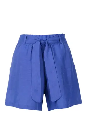 AMIR SLAMA Belted Short Shorts - Blue
