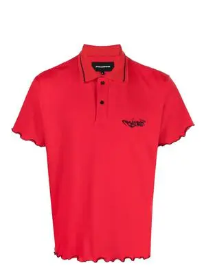 PALMER Lettuce-edge Polo Shirt - Red