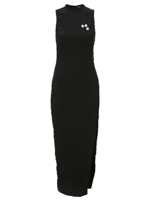 JW Anderson Keyboard Crinkled-finish Dress - Black