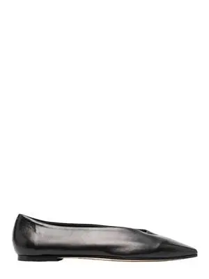 AeydĒ Betty Leather Ballerinas - Black