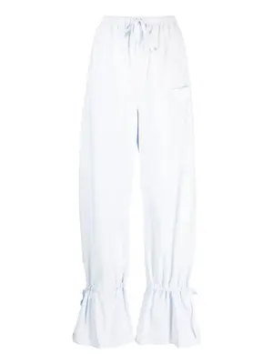 LEMAIRE Drawstring-fastening Trousers - Blue